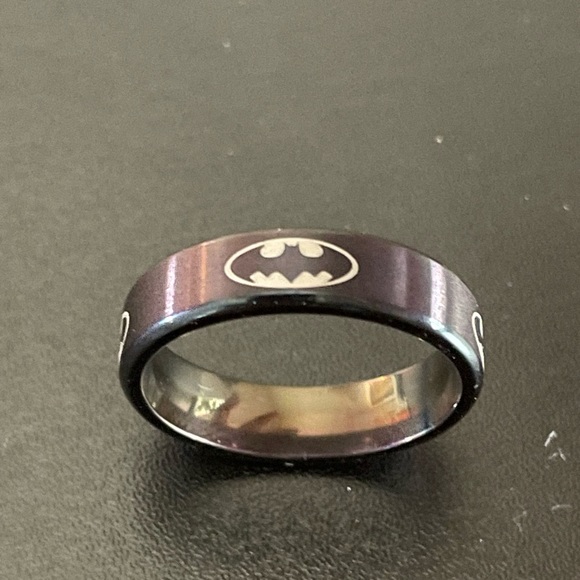 Jewelry | 6mm Black Batman Ring Size 613 | Poshmark